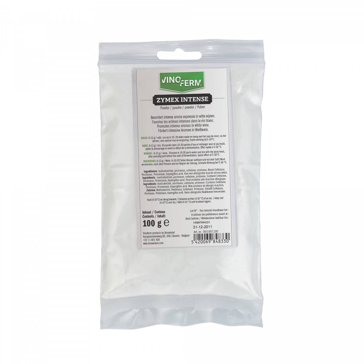 Vinoferm enzym Zymex Intense 100 gram - Brouwstore.nl